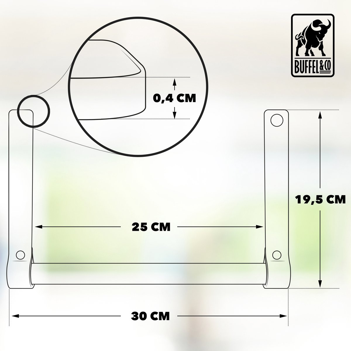 Buffel&Co Toiletrolhouder - Wc papier houder - Wc Rol houder - Hout ...