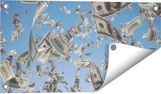 Gards Tuinposter Dollarbiljetten in de Lucht - Geld - 60x30 cm ...