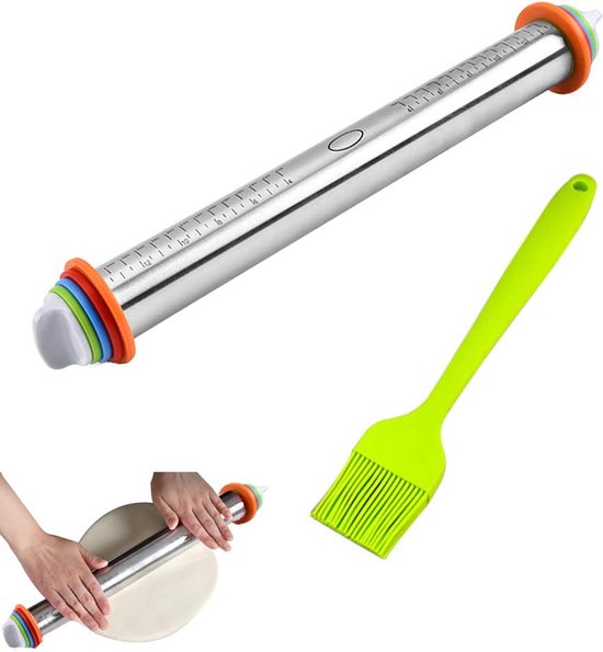 Deegroller hout – houten deegroller - rolhout | bol