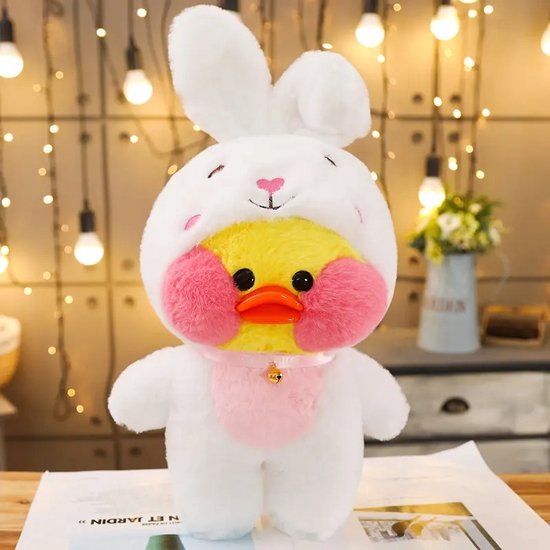 Klikkopers® - Paper Duck Knuffel - Witte Konijn Editie - 30cm - Paper ...