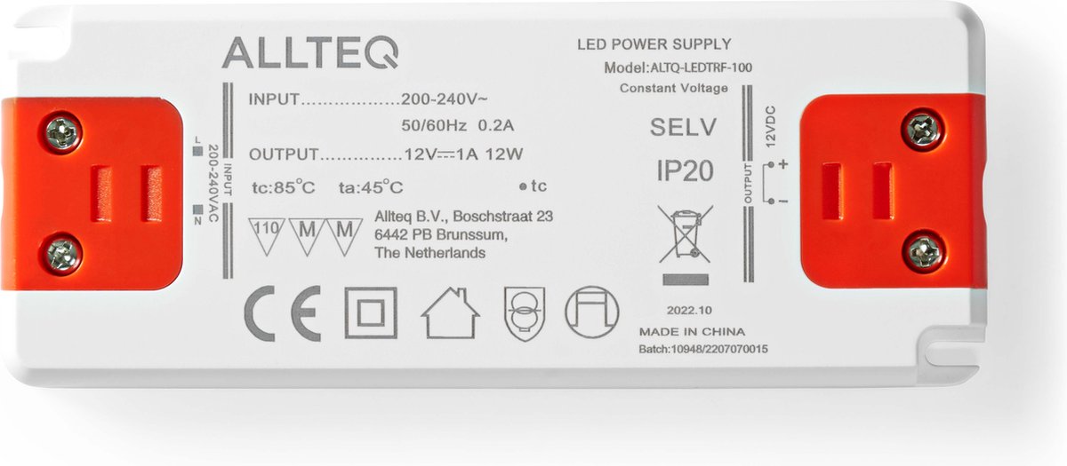 Transformator - Led verlichting - Constante spanning - 1000 mA - 12 V ...