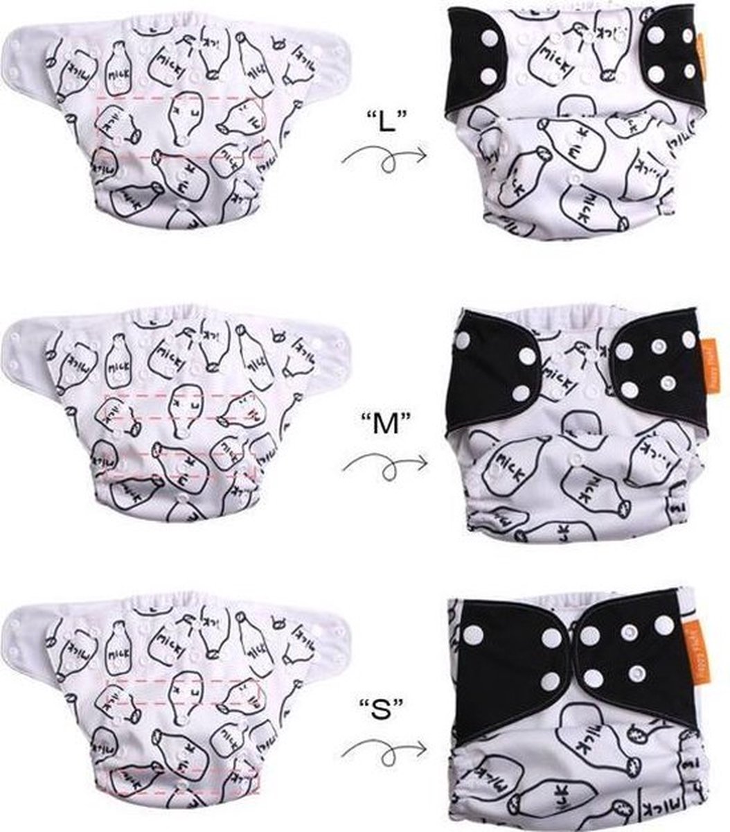 Pocketluier set - love | 4 stuks inclusief inleggers | wasbare luiers ...