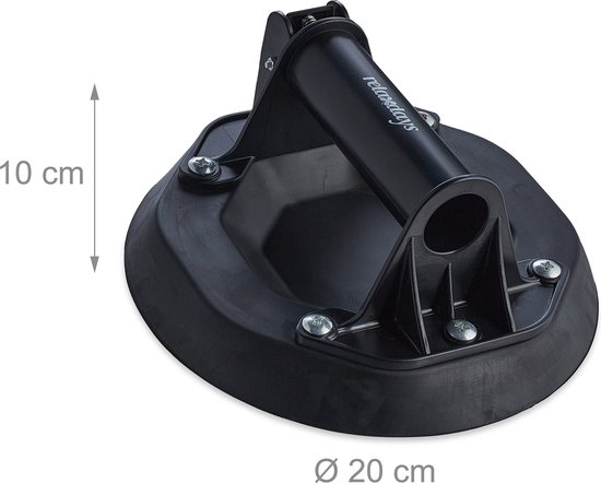 Relaxdays 2x glasdrager zuignap - vacuüm zuignap - glasheffer glasplaat ...