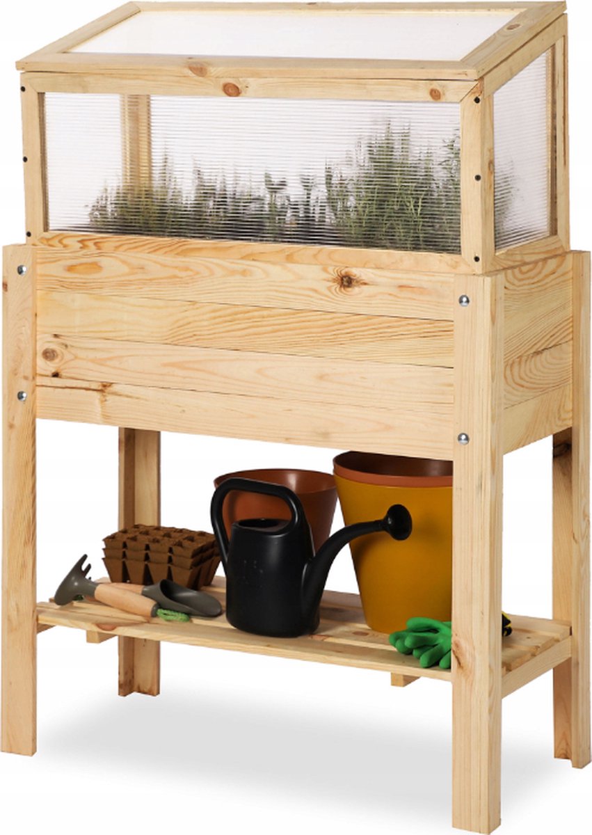 SMH LINE® Verhoogde Kweektafel - 2in1 - Moestuinbak - Kweekbak - 78x80x37cm | bol.com
