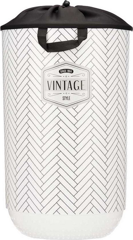 Wasmand Vintage Stof Plastic 40 L (34 x 52,5 x 34 cm) | bol.com