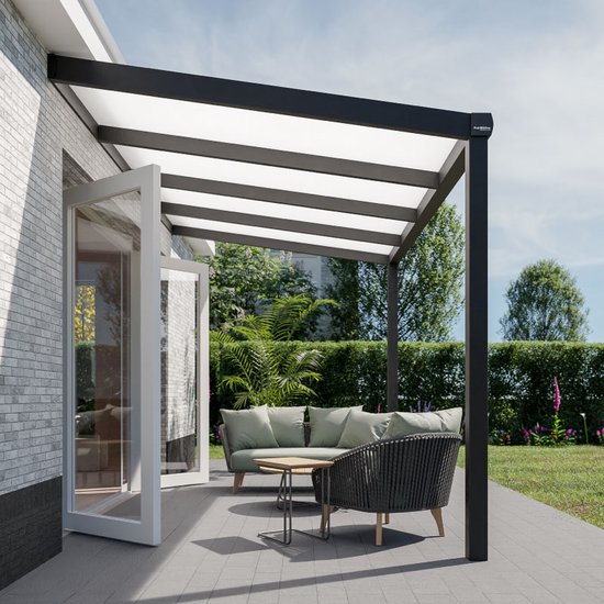 Pratt & Söhne terrasoverkapping 4x2.5 m - Overkapping tuin met opaal ...