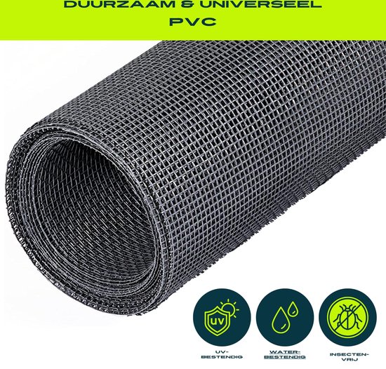 Stevig gaas - horgaas - grijs - anti insect - hor - op maat ...