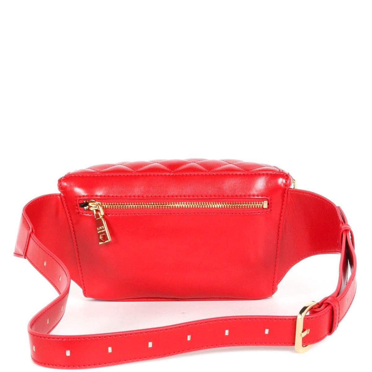 Love Moschino New Shiny Quilted Dames Heuptas - Rood | bol.com