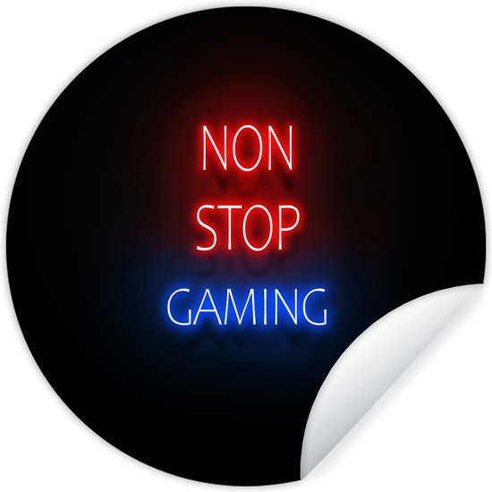 WallCircle - Muurstickers - Behangcirkel - Tekst - Gaming - Non stop ...