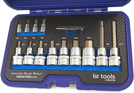 LSR Tools 18 Delige 1/4 - 1/2 Professionele IndustriÁ«le Inbus ...