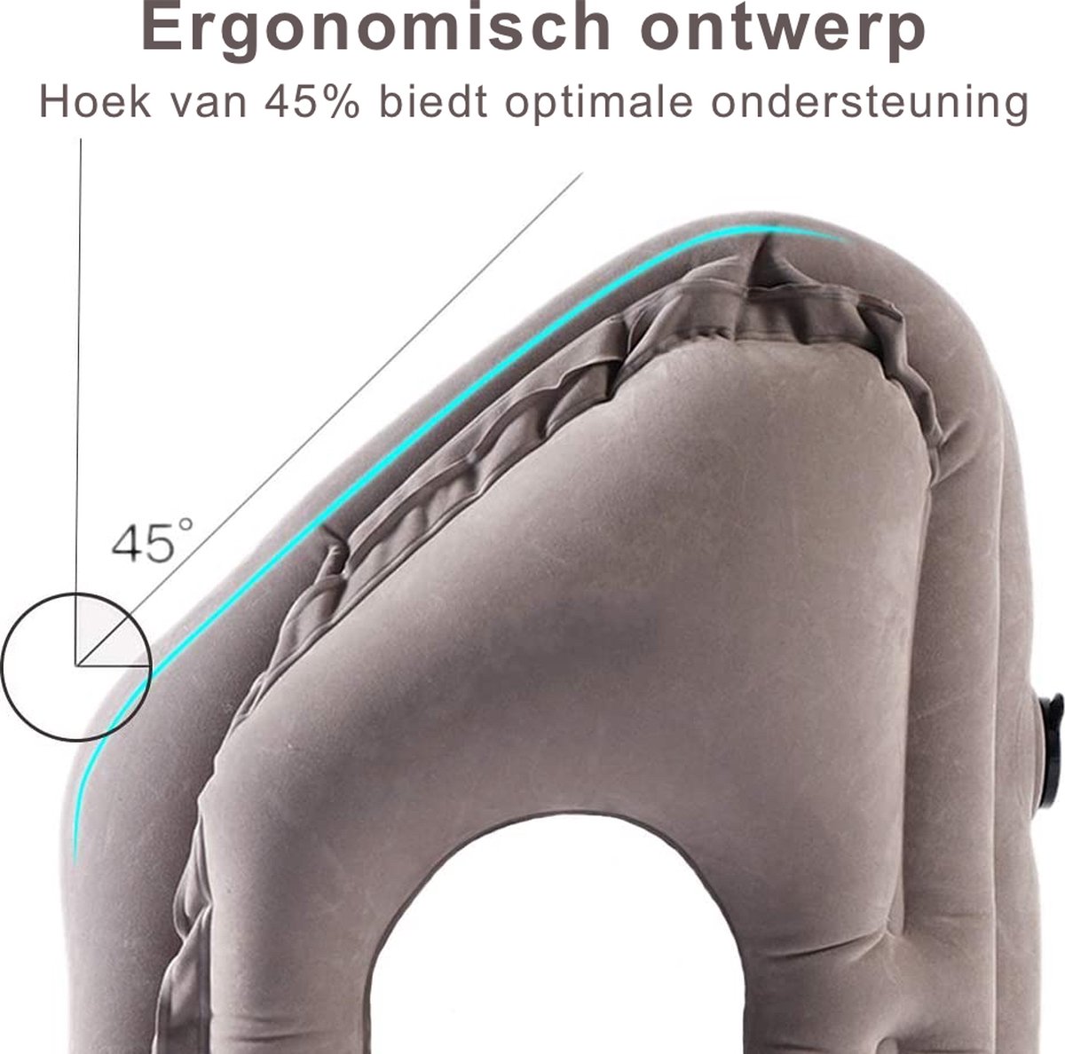 Reiskussen - nekkussen vliegtuig - opblaasbaar - ergonomisch design | bol.com