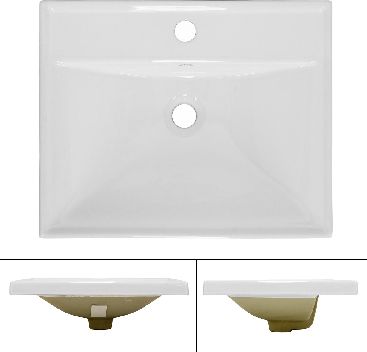 ML-Design Keramische Wasbak Wit 51x15,5x41,5 cm Vierkante ...