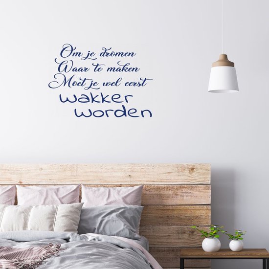 Stickerheld - Muursticker Om je dromen waar te maken - Slaapkamer ...
