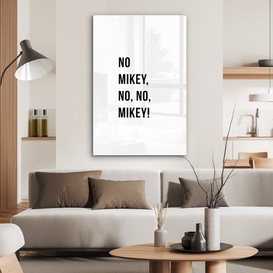 MuchoWow® Glasschilderij 80x120 cm - Schilderij acrylglas - Quotes - No ...