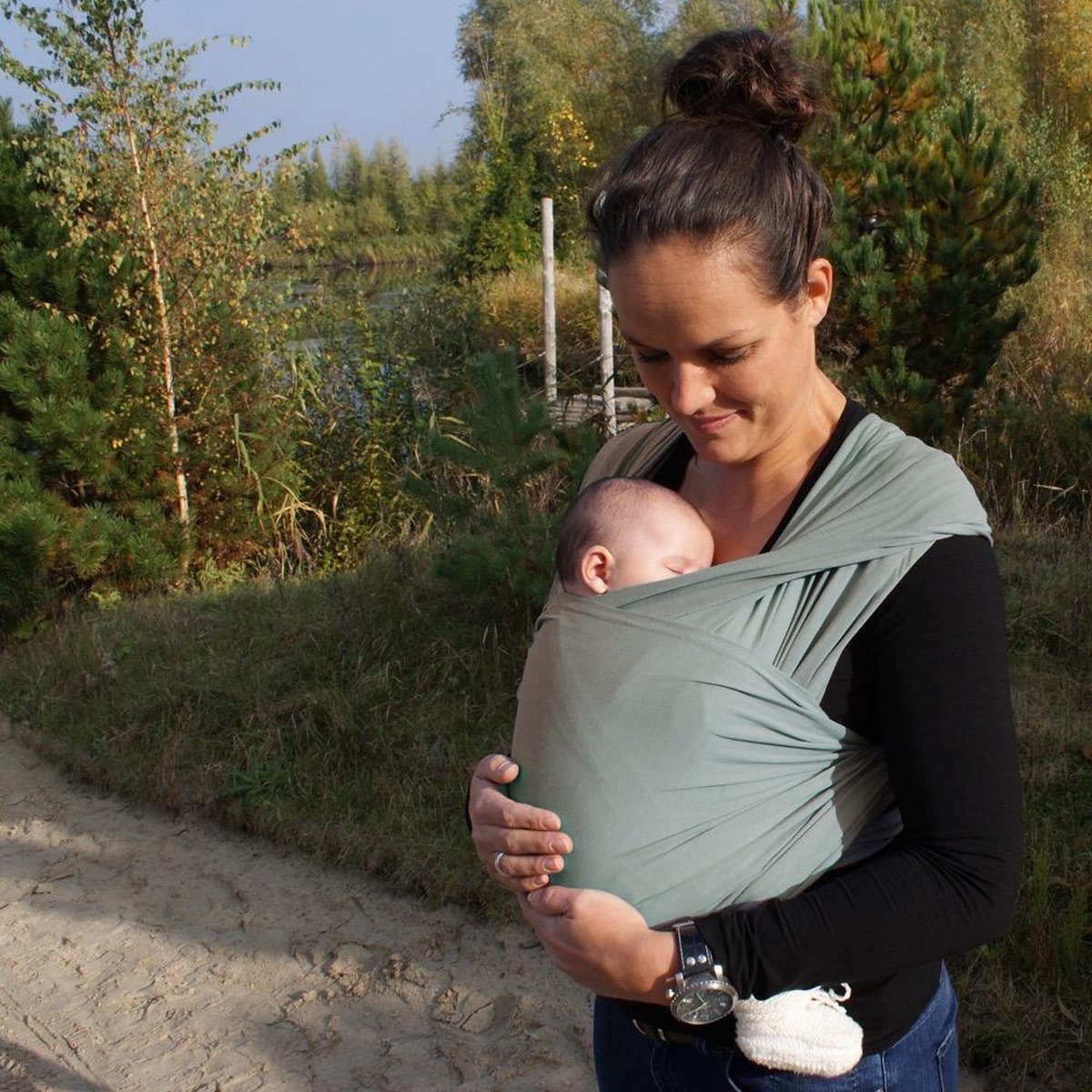 Smallvips Draagdoek Bamboo Stonegreen | bol.com