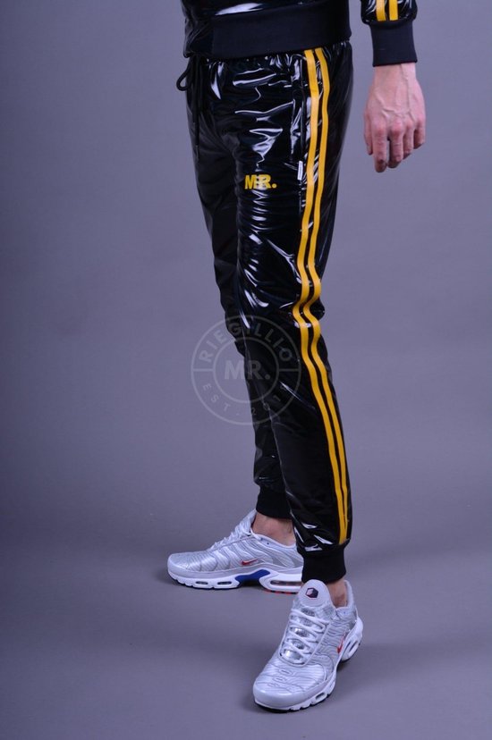 PVC Tracksuit Broek met Gele Strepen | bol.com