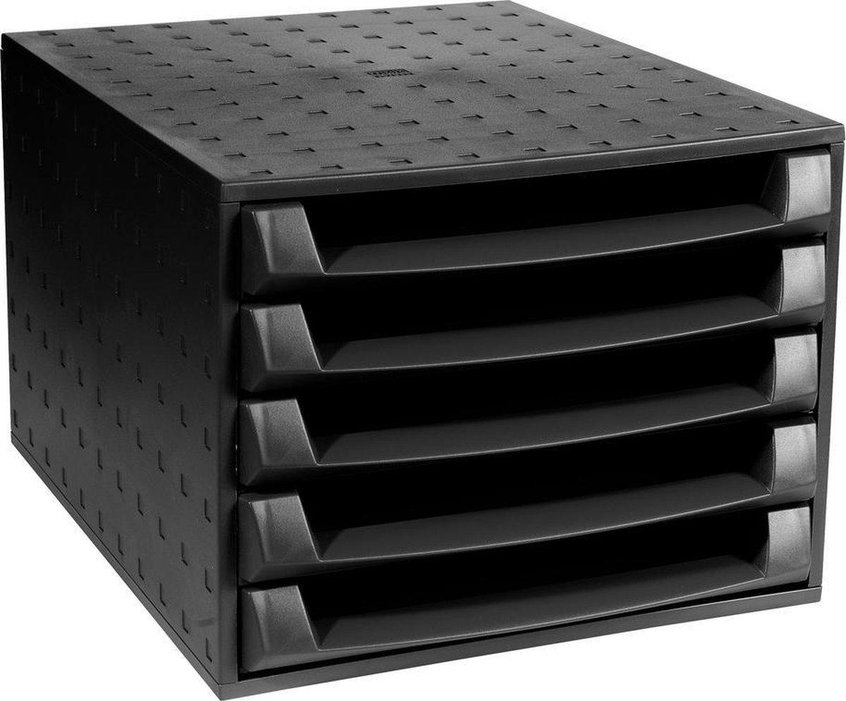 Bloc de tiroirs Exacompta 'La boîte' - 5 tiroirs - Format A4 + - Zwart ...