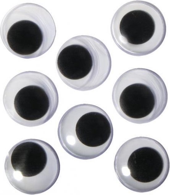 24x stuks zelfklevende wiebel oogjes 20 mm - Hobby materialen/artikelen ...