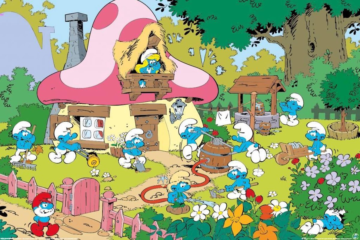 bol.com | De Smurfen Smurfendorp Poster 91.5x61cm