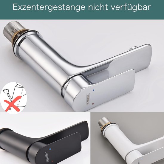 Moderne matzwarte badkamerkraan voor wastafel en gootsteen ...