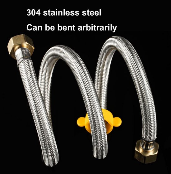 Flexibele Gevlochten RVS Waterslang 120CM - Universele Aansluiting G 1/ ...