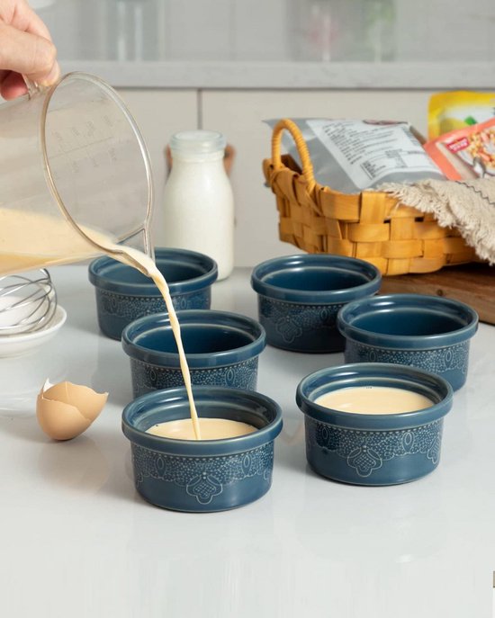 Set van 6 Keramische Ramekins voor Soufflé, Cupcakes en Pudding met ...