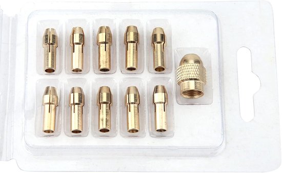 11-delige Boor Collet Set voor Mini Elektrische Boor - Koperen Collet ...