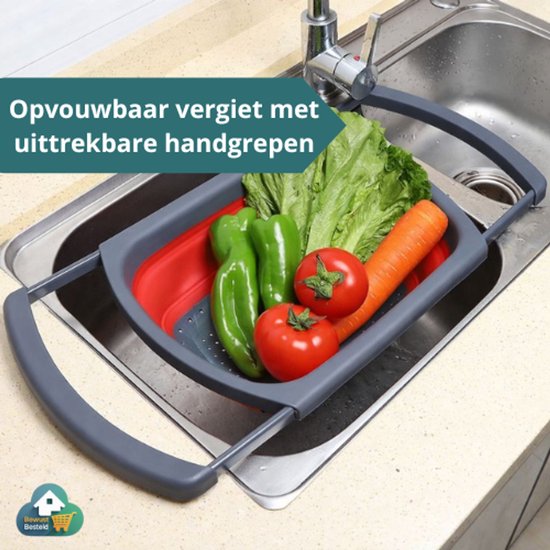 BewustBesteld Opvouwbaar Vergiet – Uitschuifbaar & Ruimtebesparend ...