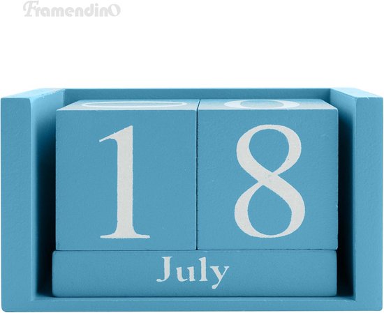 Houten Bureaukalender Rustieke Blok Kalender Mooi Vintage Design voor ...