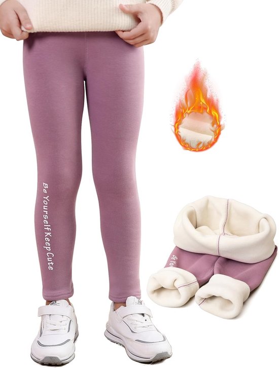 Gevoerde Thermische Legging voor Meisjes - Dikke Warme Winterbroek ...