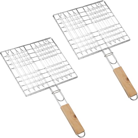 Grote Draagbare BBQ Grillmand - Opvouwbare Barbecue Grillmand voor Vis ...