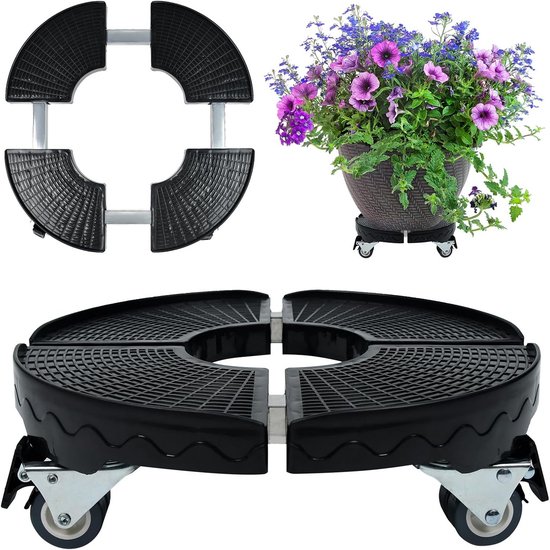 Verstelbare Plantenroller met Wielen voor Zware Potten Binnen en Buiten ...