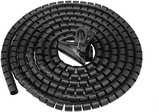 Flexibele Kabelgoot Spiraal Slang Zwart Kabel Organizer 3m x 16mm ...