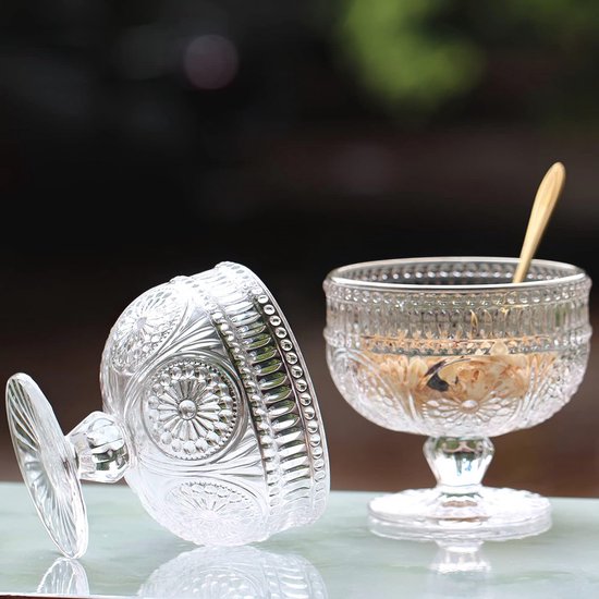 Set van 6 glazen dessertkommen voor ijs, fruit, pudding en snacks - 10 ...