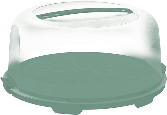 Cloche à gâteau haute Met capot et poignée de transport en plastique | bol