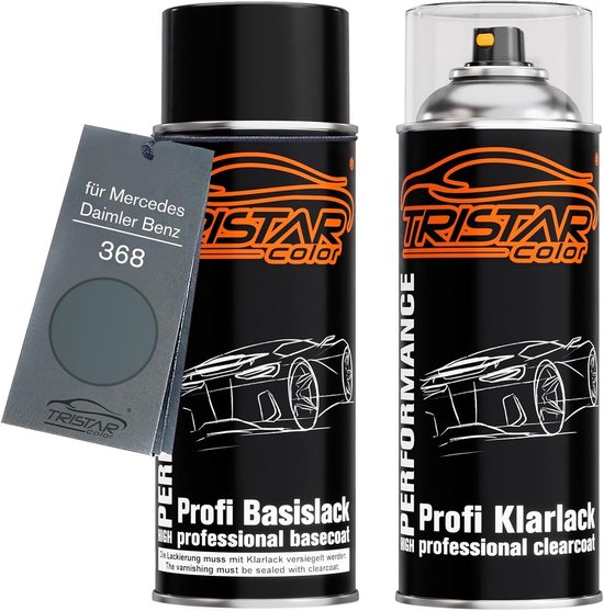 Autolak Spuitbus Set - Metallic Grijs (368 Flintgrau) incl. Blanke Lak ...