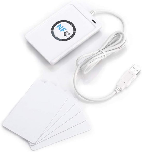 NFC RFID Lezer/Schrijver USB voor Smartcards - Contactloos Kaartlezer ...