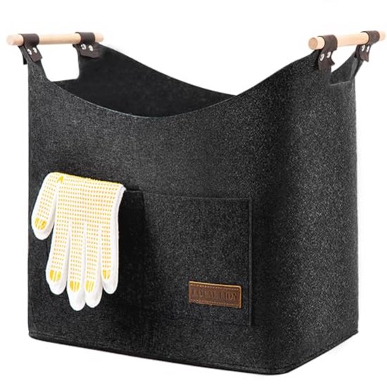 Vilten Mand met Houten Handvatten - Ideaal voor Boodschappen en ...