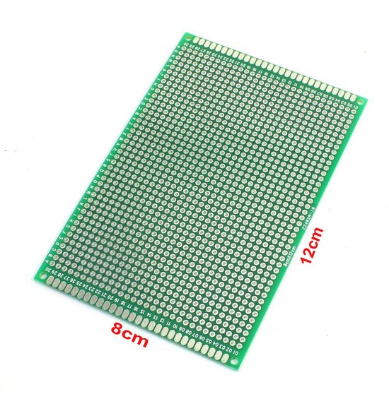 Universele Dubbelzijdige Printplaat 8 x 12 cm voor Doe-Het-Zelf Lassen ...