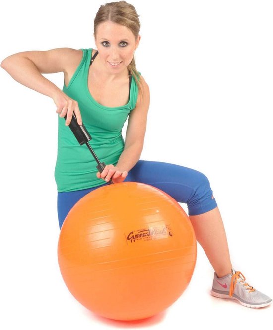Fitnessbal 53 cm - Oranje - Gymbal met Pomp voor Therapie en Sport | bol