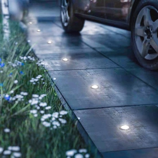 Set van 18 Terrasverlichting LED Inbouwspots - Koudwit, IP67 Waterdicht ...