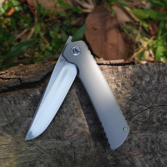 Vouwmes met ZDP-189 Staal en Titanium Handvat, 3.5" Lemmet - EDC Mes ...