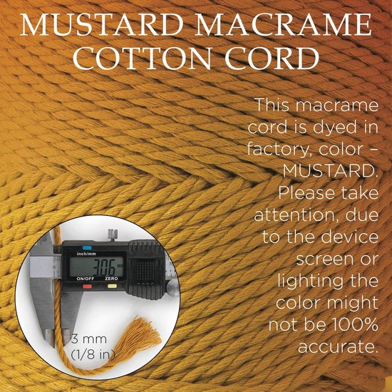 Gekleurd Macrame Draad 3mm - 260m 3-Ply Katoenen Koord voor ...