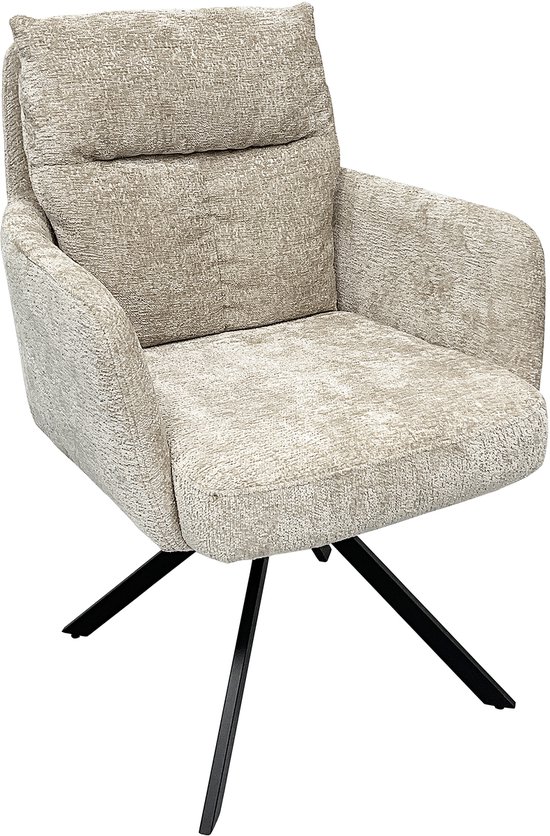 Barnsley| Eetstoel 2-pack Beige Chenille Stof | bol