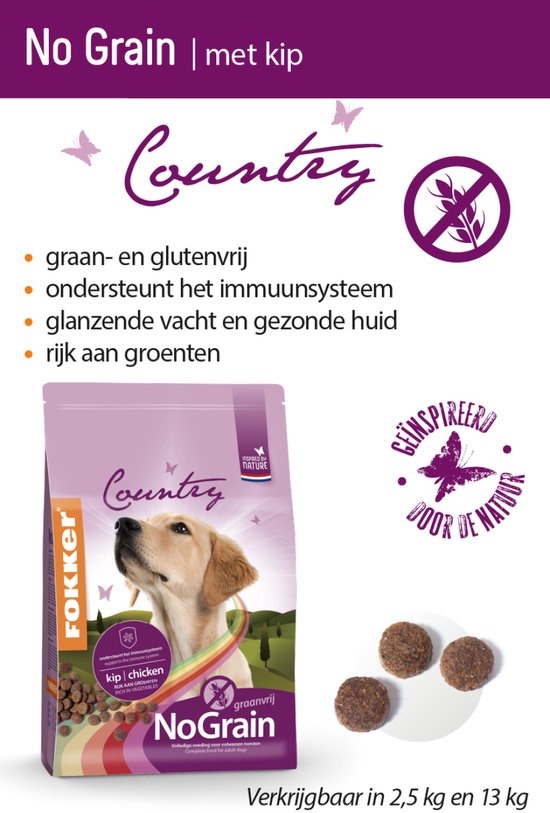 Fokker hondenvoeding Dog NoGrain Kip 13 kg | bol