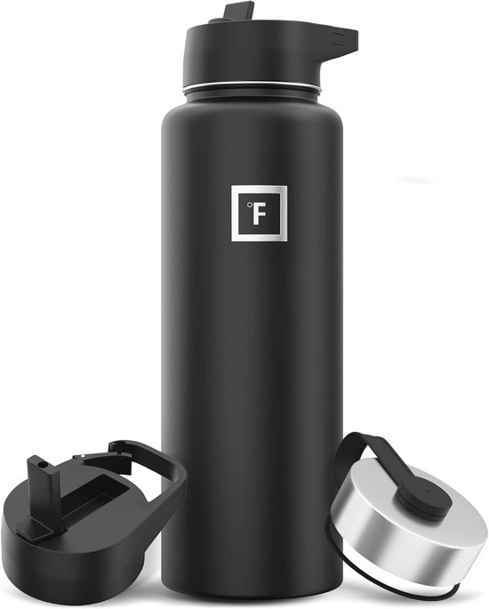 Sport Waterfles - 1180 ml, Vacuüm Geïsoleerd Roestvrij Staal ...