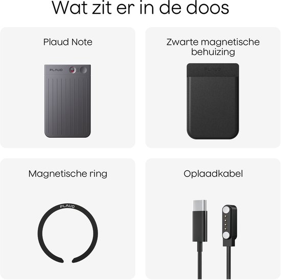 Plaud Note - LLM Empowered - AI Voice Recorder - 64 gb intern geheugen ...