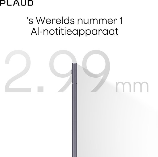 Plaud Note - LLM Empowered - AI Voice Recorder - 64 gb intern geheugen ...
