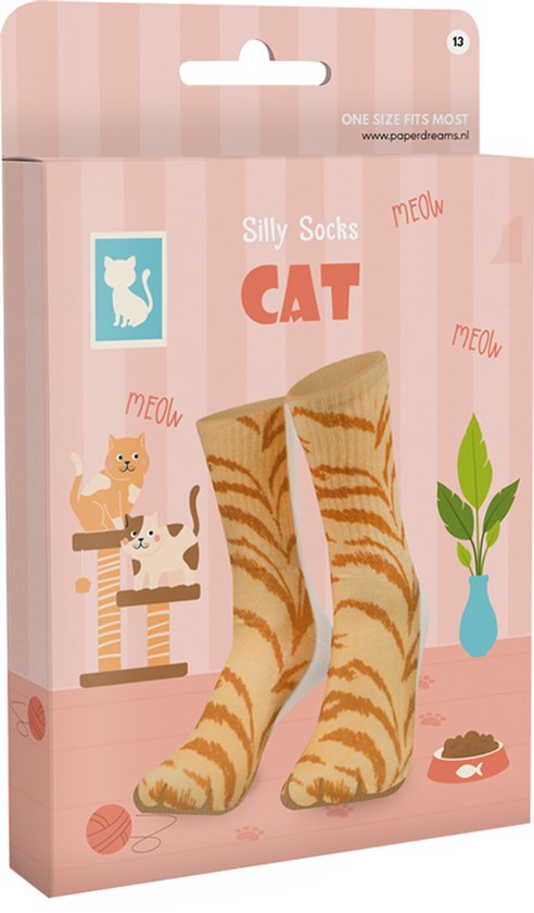 Silly socks – Cat - happy socks – funny socks – sokken – | bol