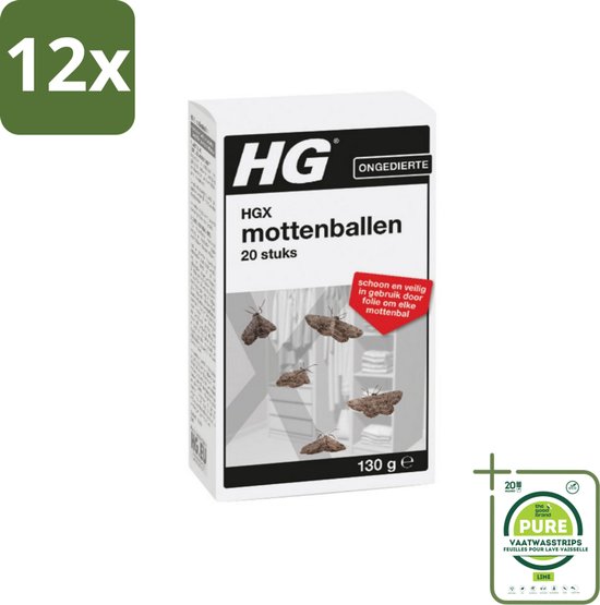 HG X - Ongedierte - Mottenballen - Schoon & Veilig - 20 Mottenballen ...